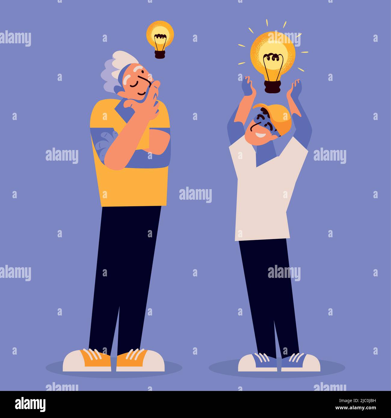 two men thinking a idea Stock Vector Image & Art - Alamy