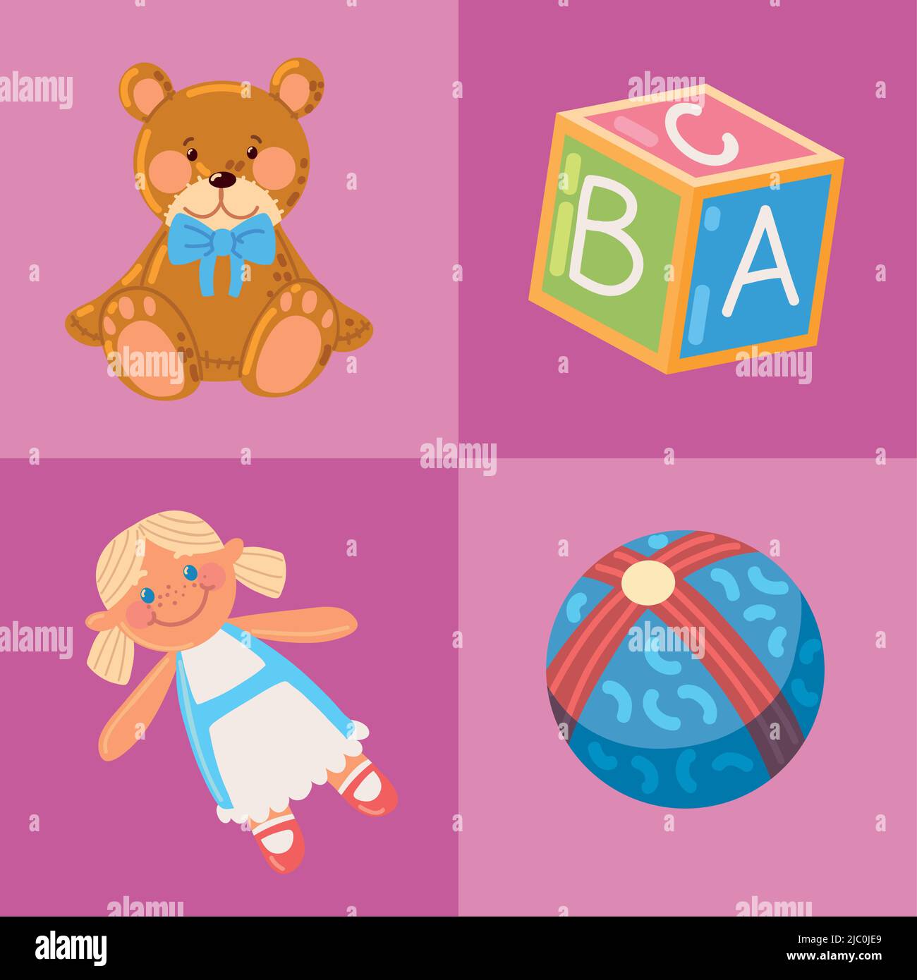 kids toys icons Stock Vector Image & Art - Alamy