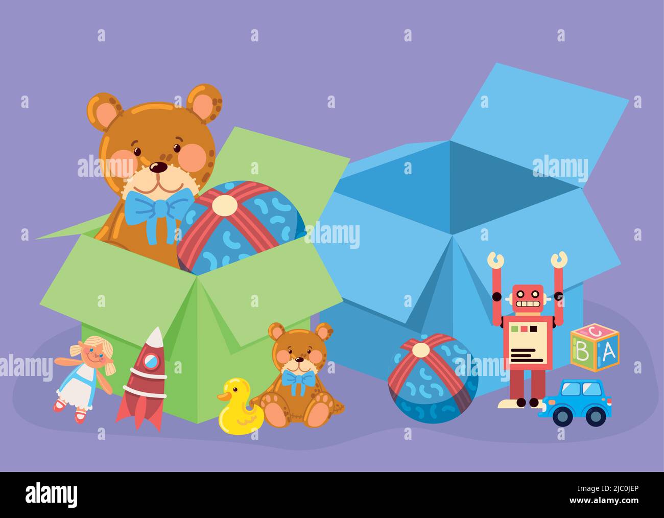 child toys boxes Stock Vector Image & Art - Alamy