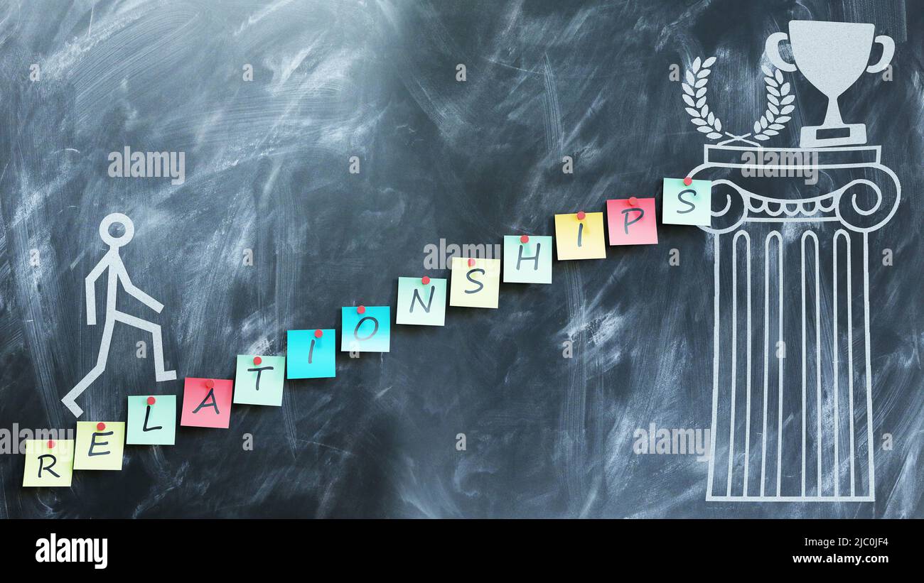 Relationships make steps to success hi-res stock photography and images ...