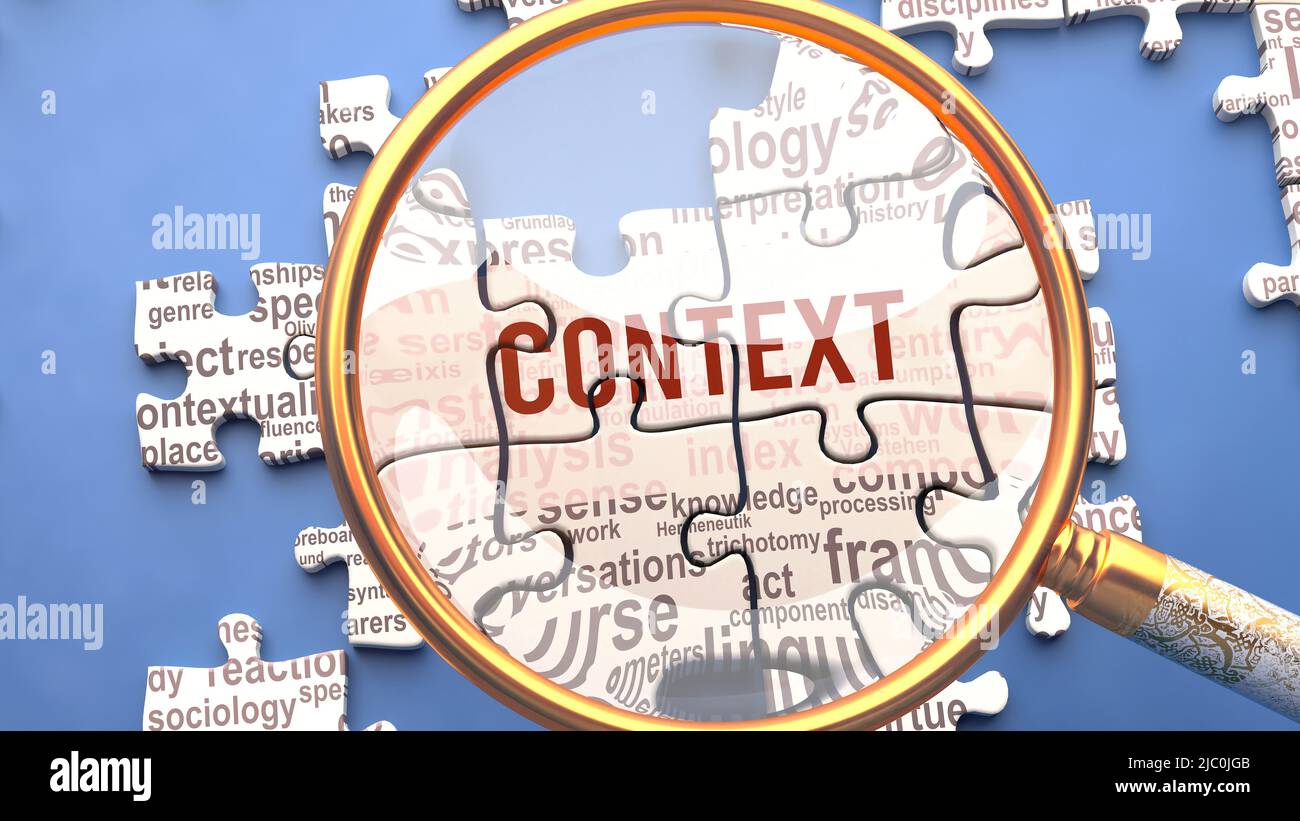 Context as a complex and multipart topic under close inspection ...