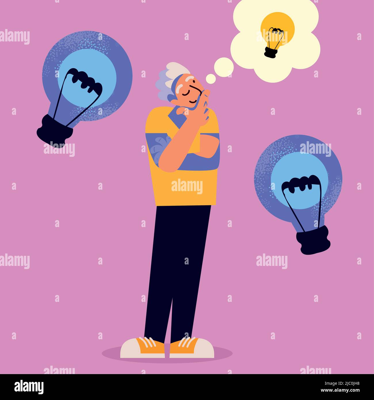 male thinking a idea Stock Vector Image & Art - Alamy