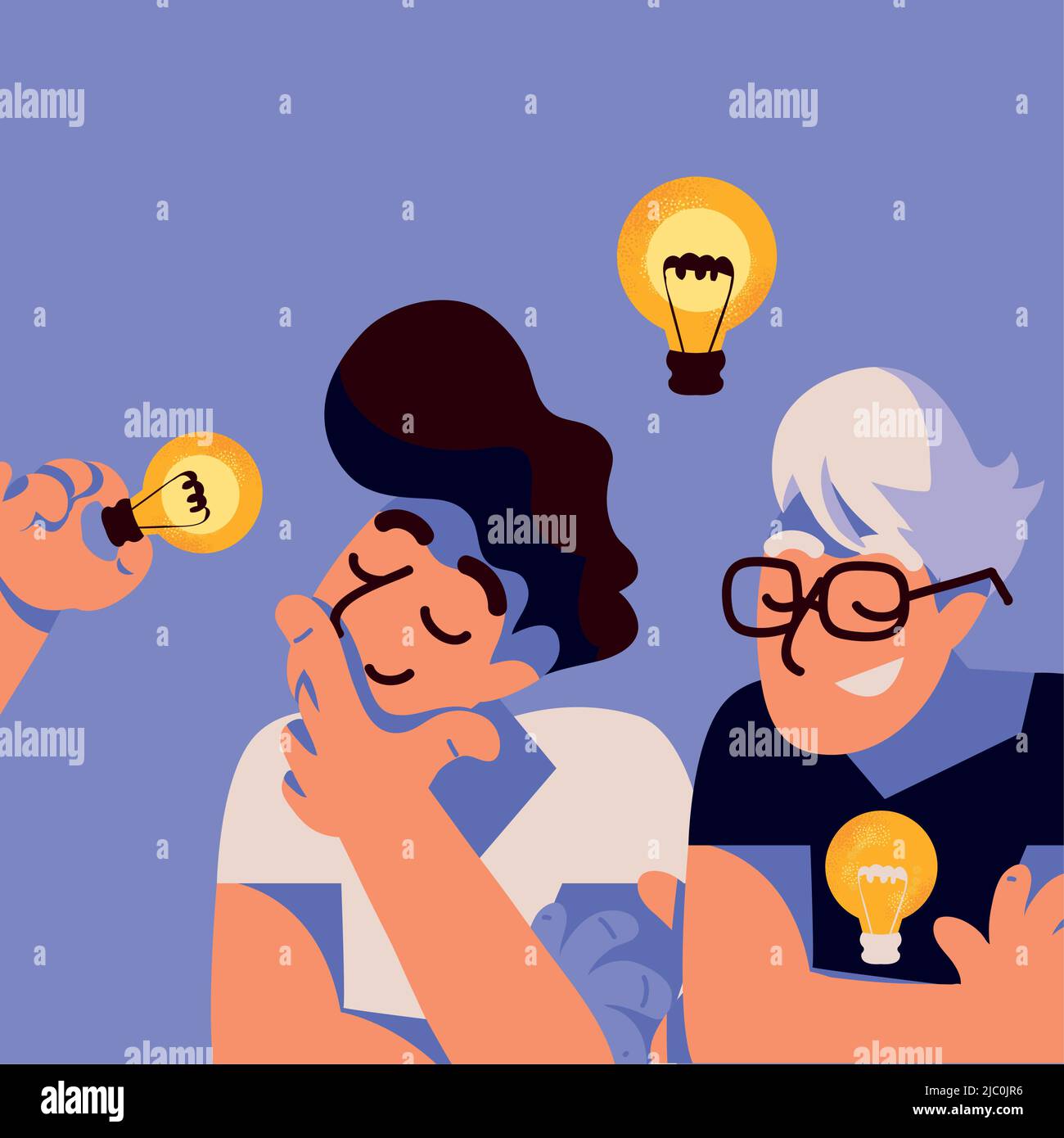 two partners with idea Stock Vector Image & Art - Alamy