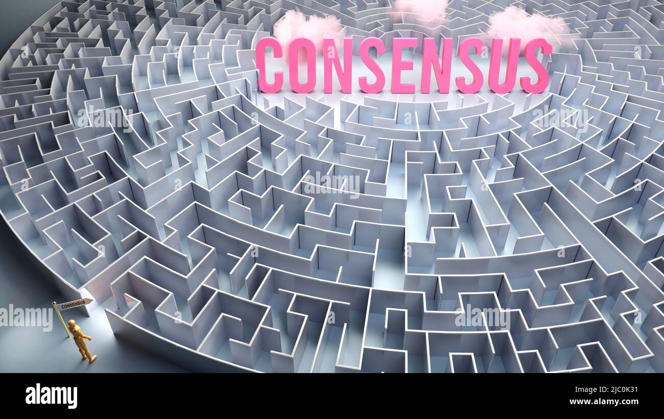 Consensus and a difficult path hi-res stock photography and images - Alamy