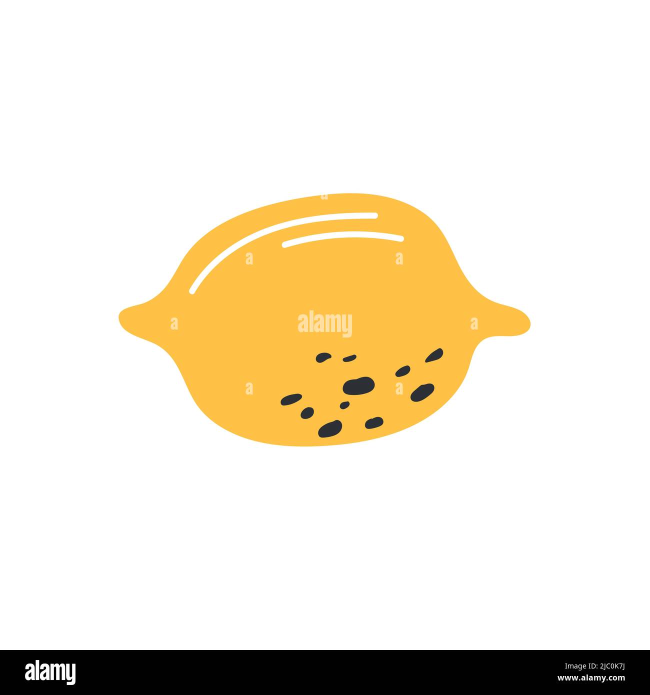 Modern vector lemon illustration. Lemon icon. Yellow lemon logo on ...