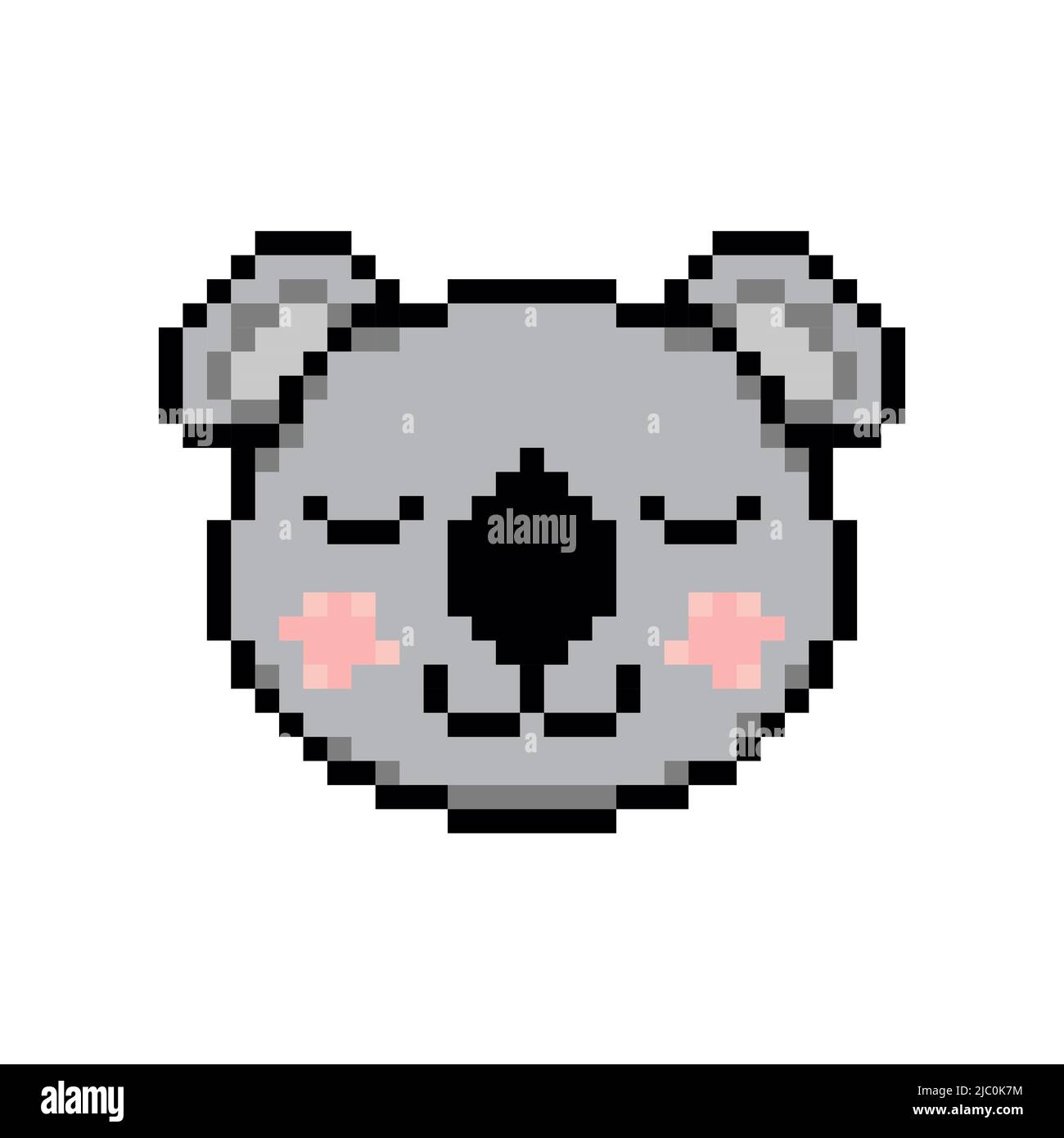 Koala head in pixel art style Stock Vector Image & Art - Alamy