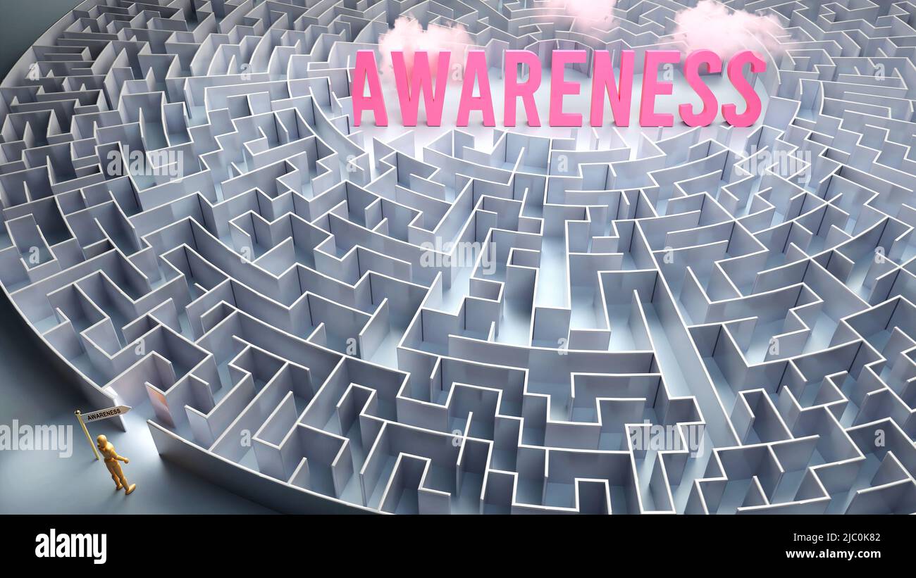 Hard journey that leads to awareness hi-res stock photography and ...
