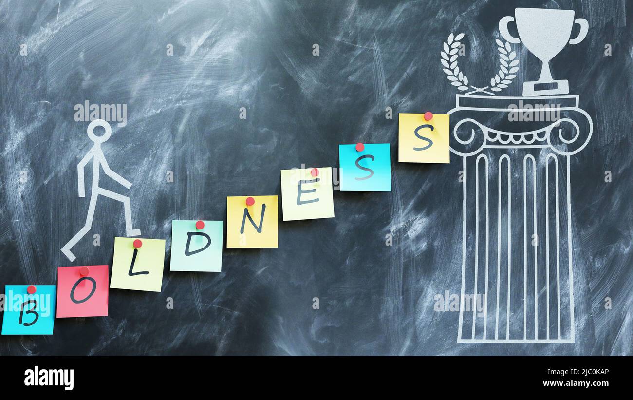 Boldness make steps to success hi-res stock photography and images - Alamy