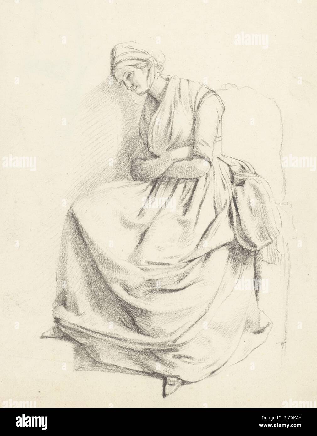 Fragment of a man portrait, draughtsman: Taco Scheltema (I), 1770 ...