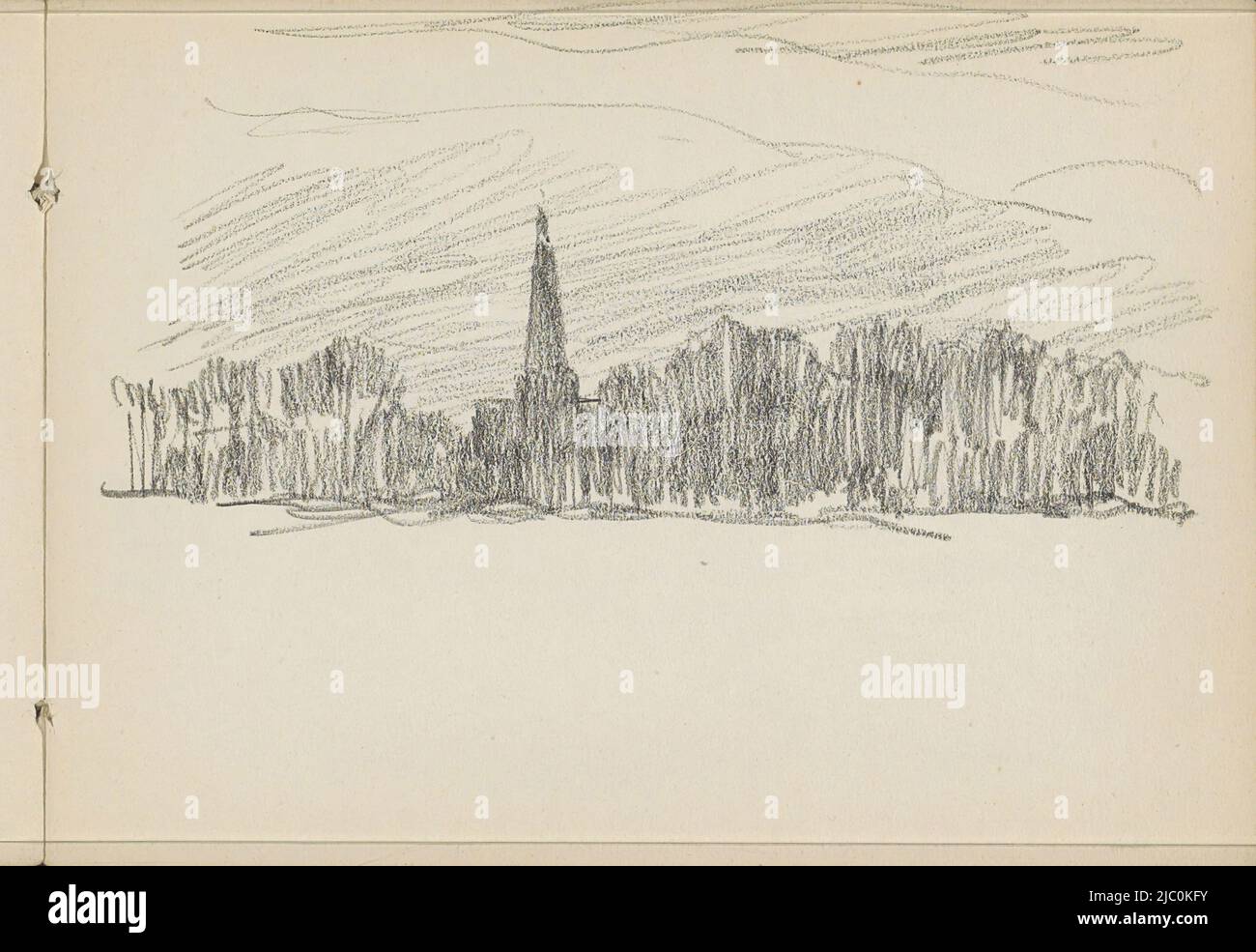 Possibly a face on Voorburg. Sheet 19 recto from a sketchbook with 30 ...