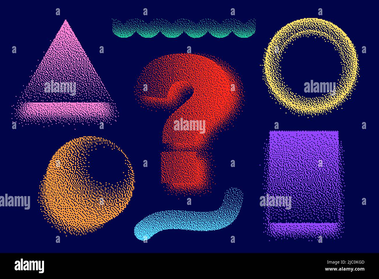 Collection of bitmap shapes Stock Vector Image & Art - Alamy