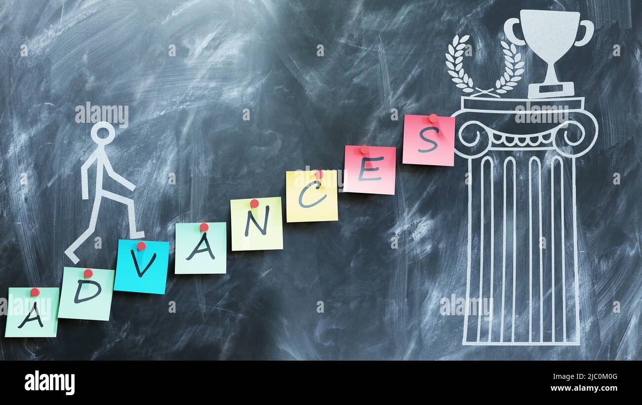 Advances make steps to success, wealth and prosperity in personal and ...