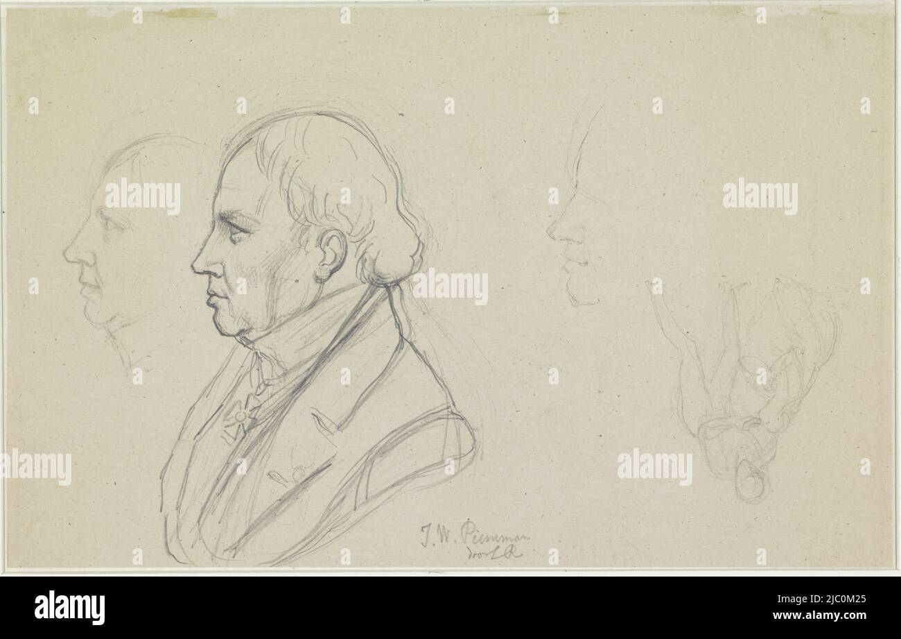 Three profile sketches hi-res stock photography and images - Alamy