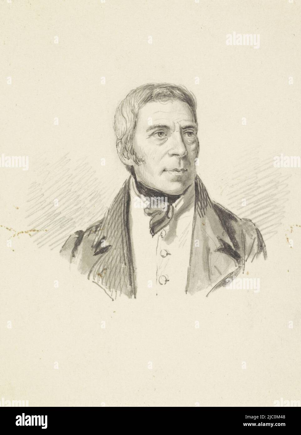 Portrait of Leendert de Koningh, draughtsman: Johan Coenraad Hamburger ...