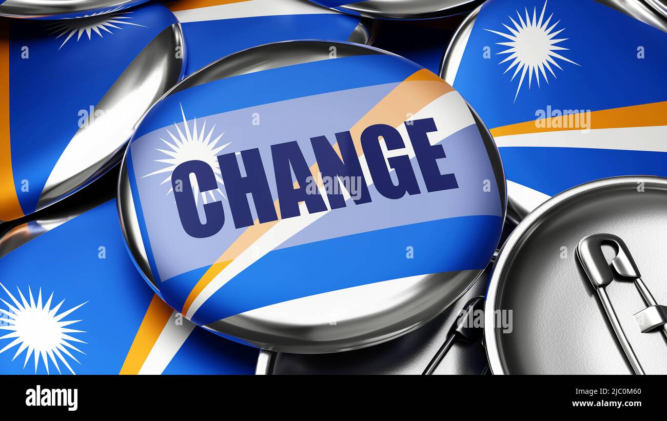 Change in Marshall Islands - national flag of Marshall Islands on ...