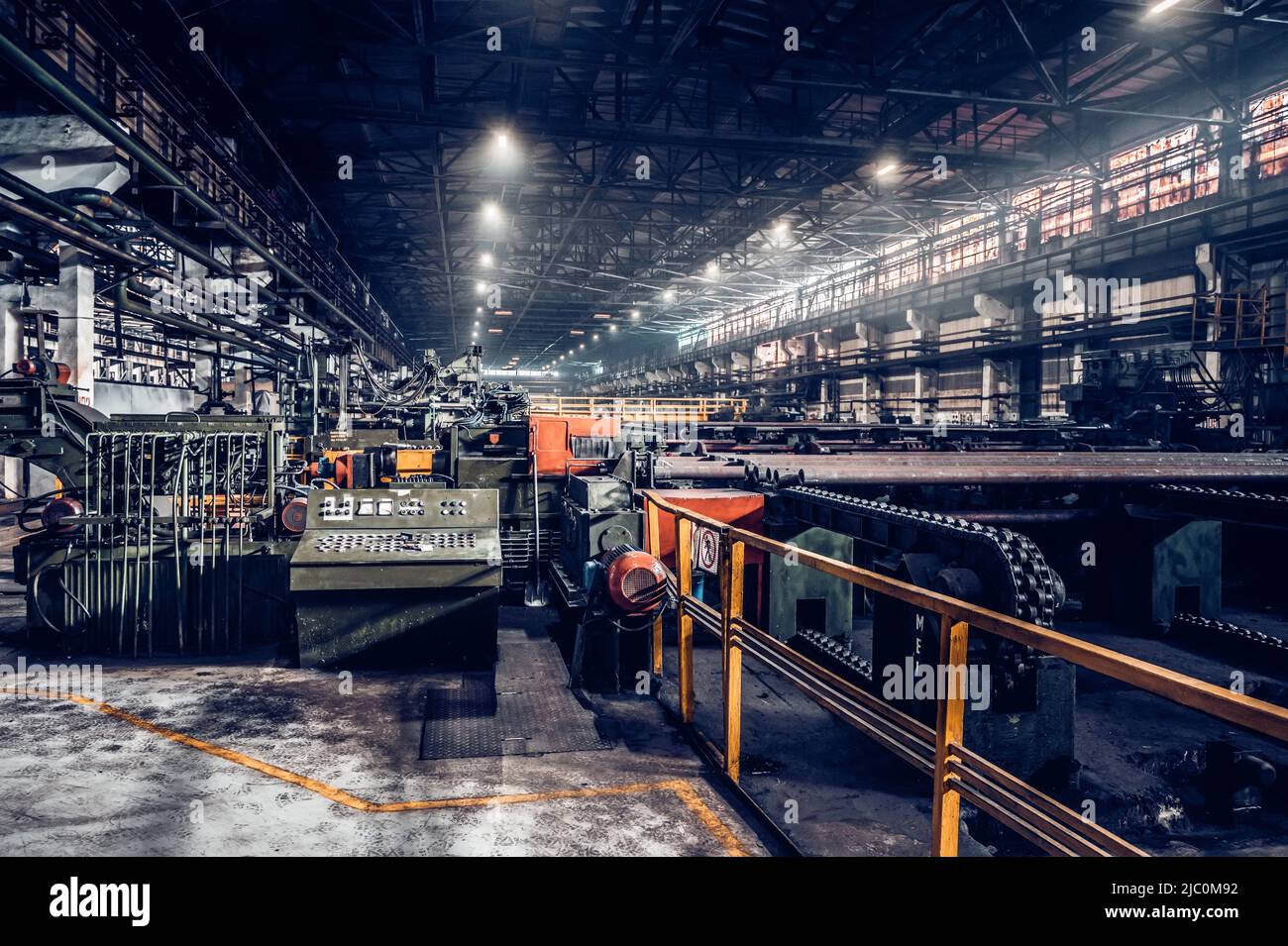 Process of cooling ready steel pipes on Iron and Steel Factory or Pipe ...