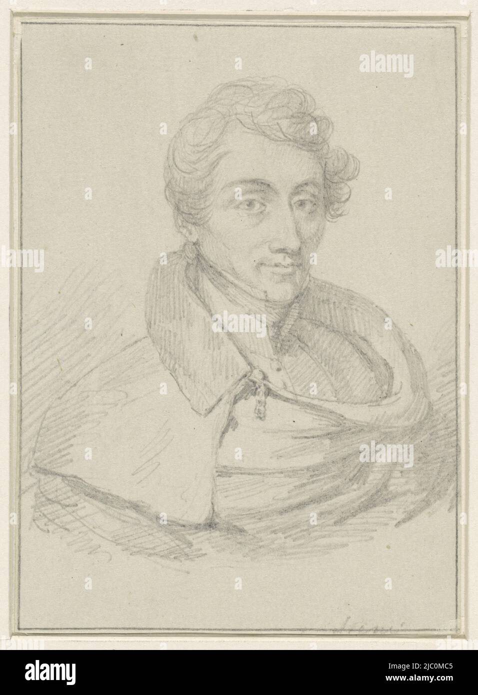 Self-Portrait, draughtsman: Augustus van der Steene, 1813 - 1870, paper ...