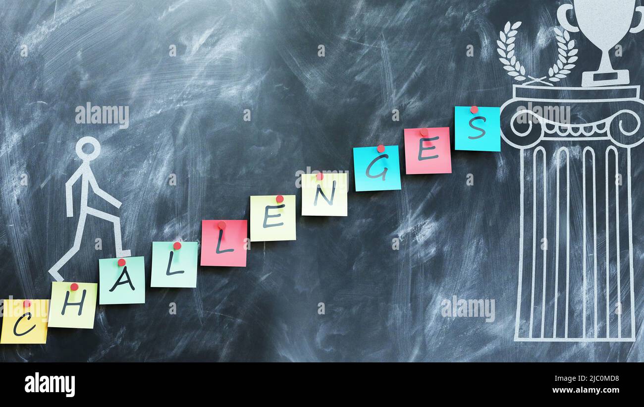 Challenges make steps to success, wealth and prosperity in personal and ...