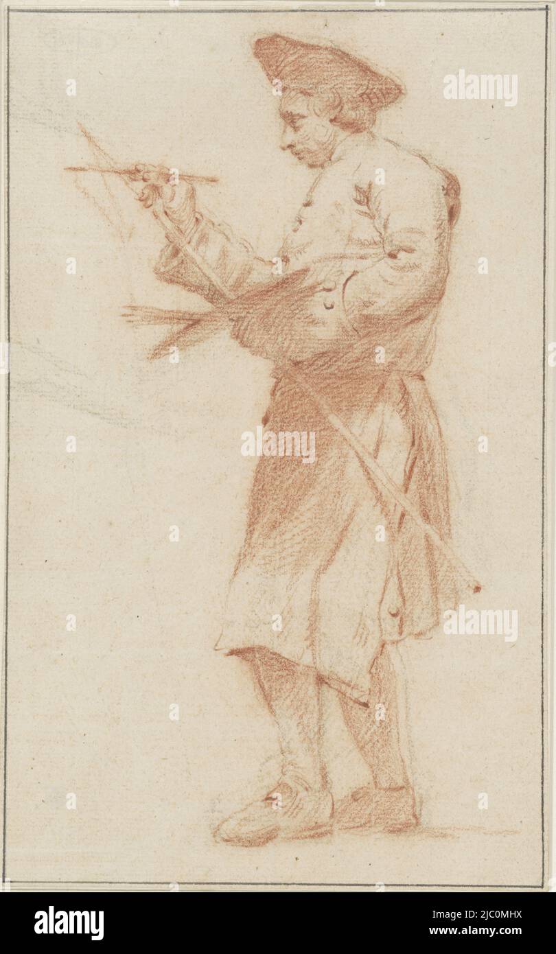 Self-portrait of Leendert Overbeek, draughtsman: Leendert Overbeek ...