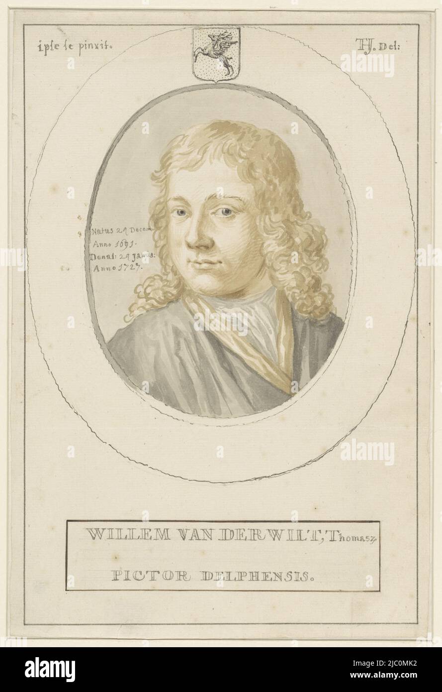 Self-portrait of the painter Willem van der Wilt, Self-portrait of ...