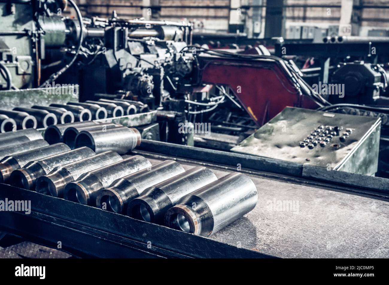 Process of cooling ready steel pipes on Iron and Steel Factory or Pipe ...