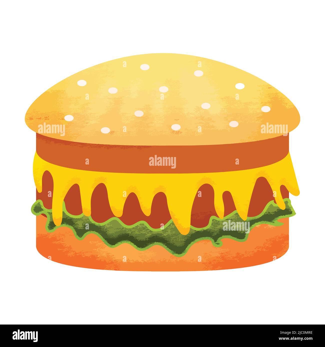 Flat Illustration Of Realistic Burger Element Stock Vector Image & Art ...
