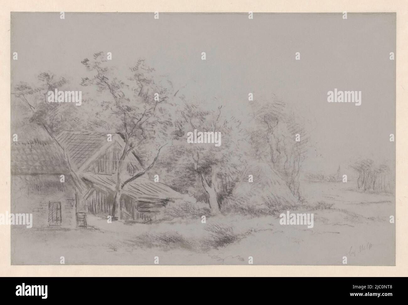 Farmhouses under trees hi-res stock photography and images - Alamy