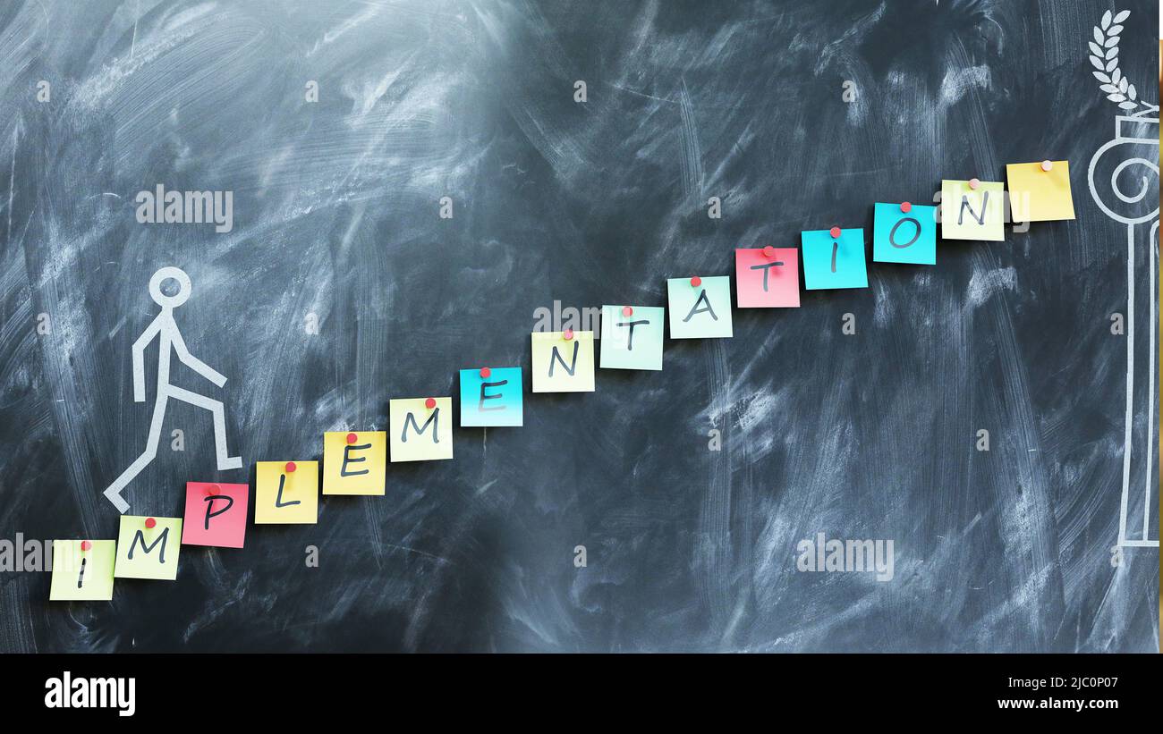 Implementation make steps to success hi-res stock photography and ...