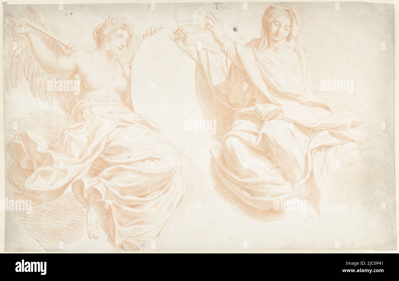Two seated allegorical figures hi-res stock photography and images - Alamy