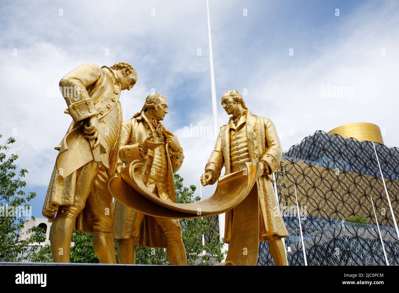 This gilded bronze statue, known as the ‘Golden Boys’ in position ...