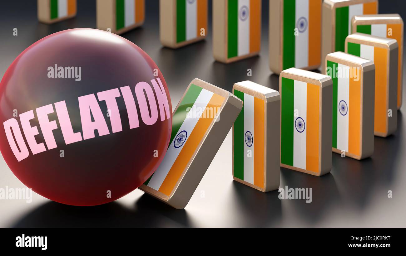 India and deflation, causing a national problem and a falling economy ...