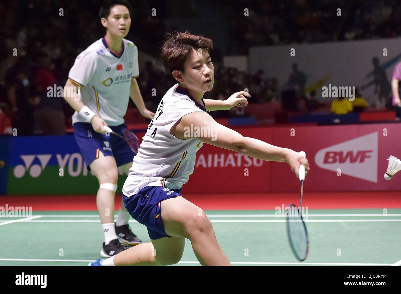 Jakarta, Indonesia. 9th June, 2022. Du Yue (R)/Li Wenmei of China ...