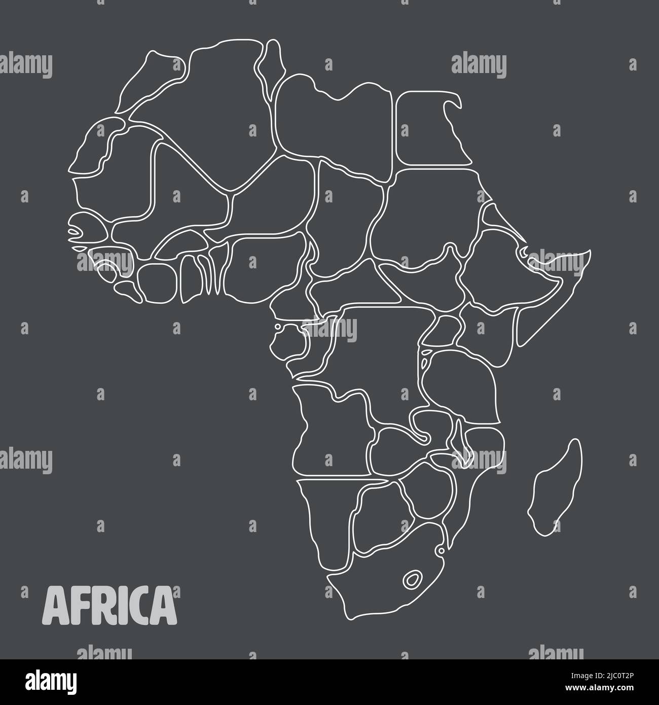 Smooth map of Africa continent Stock Vector Image & Art - Alamy