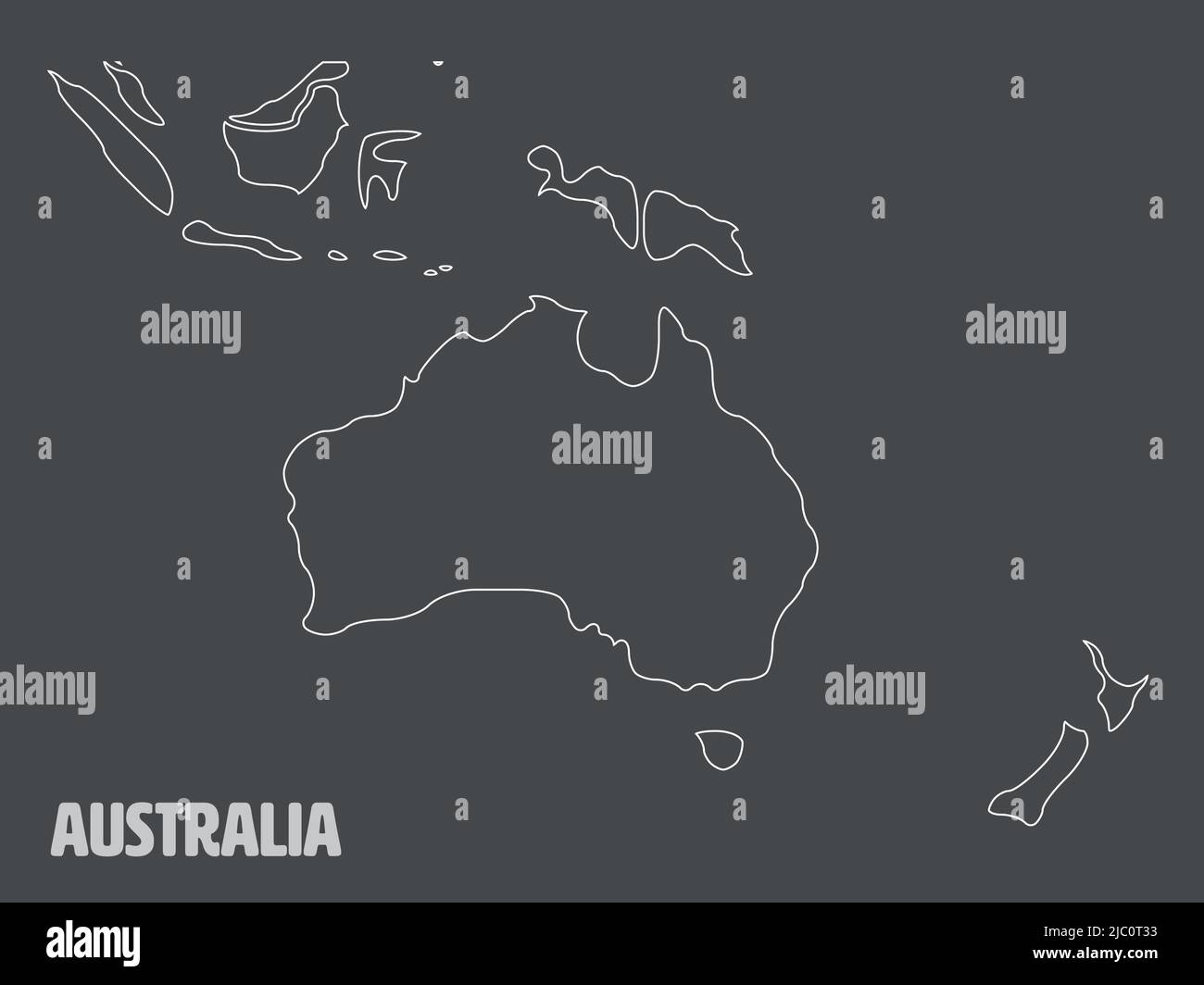 Smooth map of Australia continent Stock Vector Image & Art - Alamy