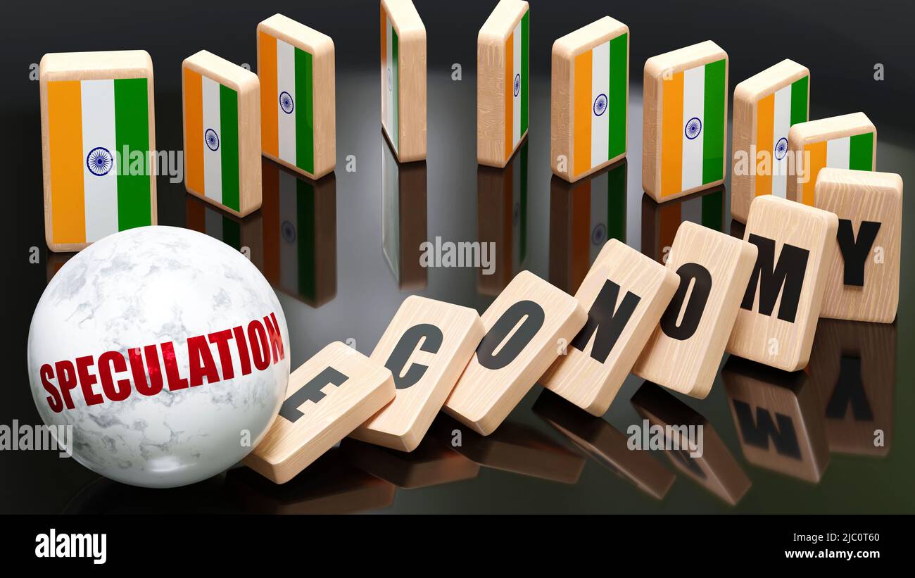 India And Speculation Economy And Domino Effect Chain Reaction In