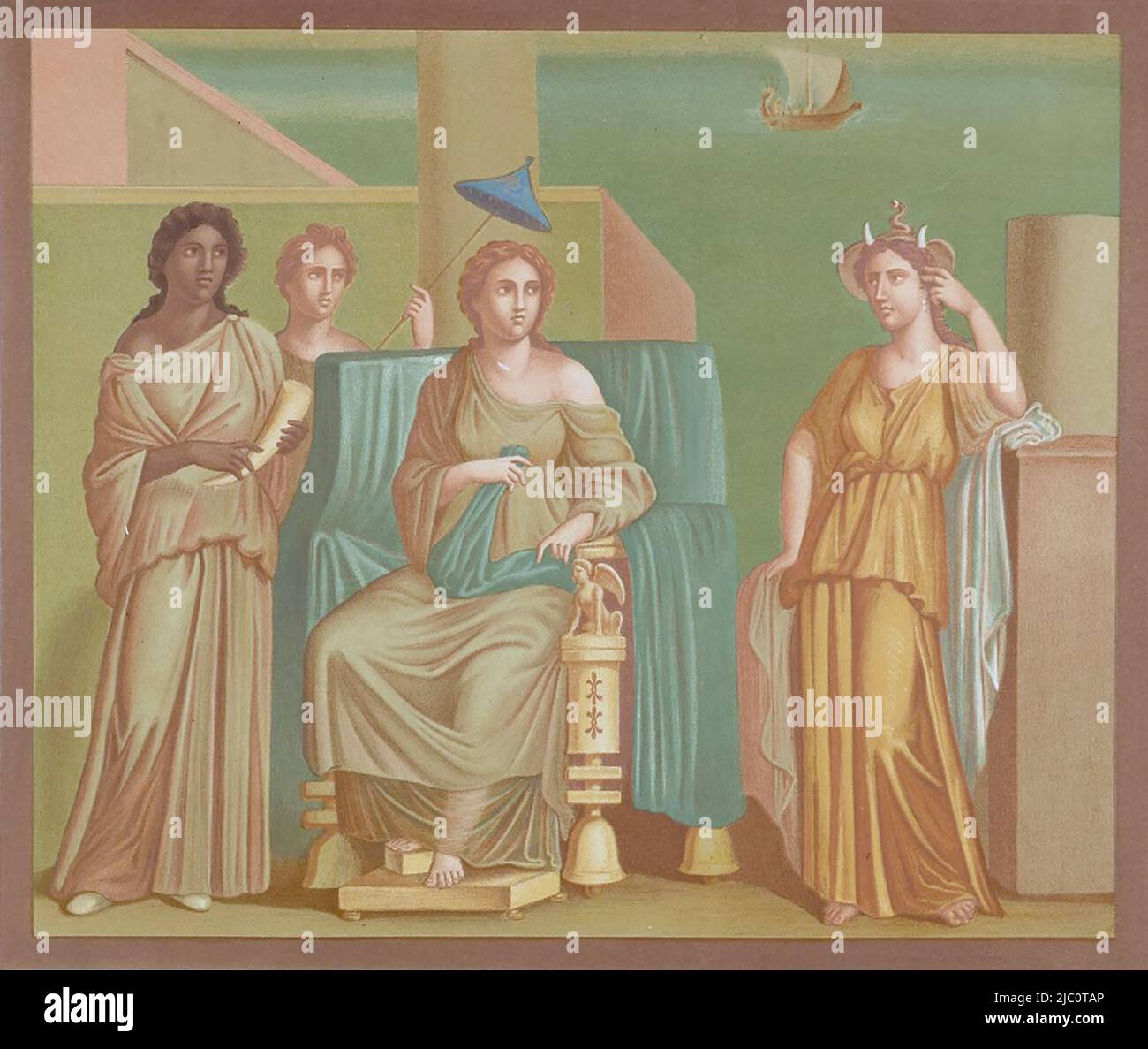 Europa, eine Gestalt der griechischen Mythologie, Asien und Afrika ...