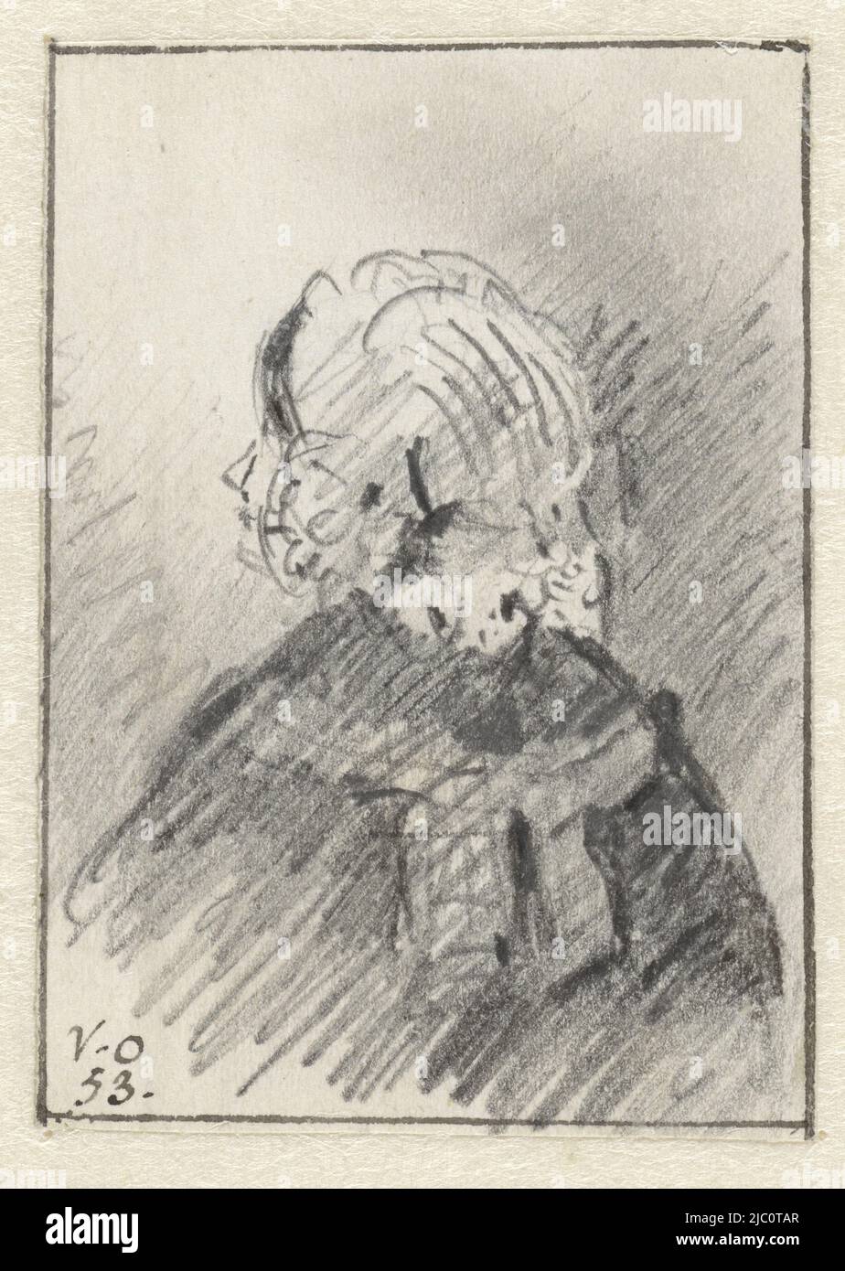 Portrait of a lady, possibly Jane Myddelton (?), draughtsman: Christian ...