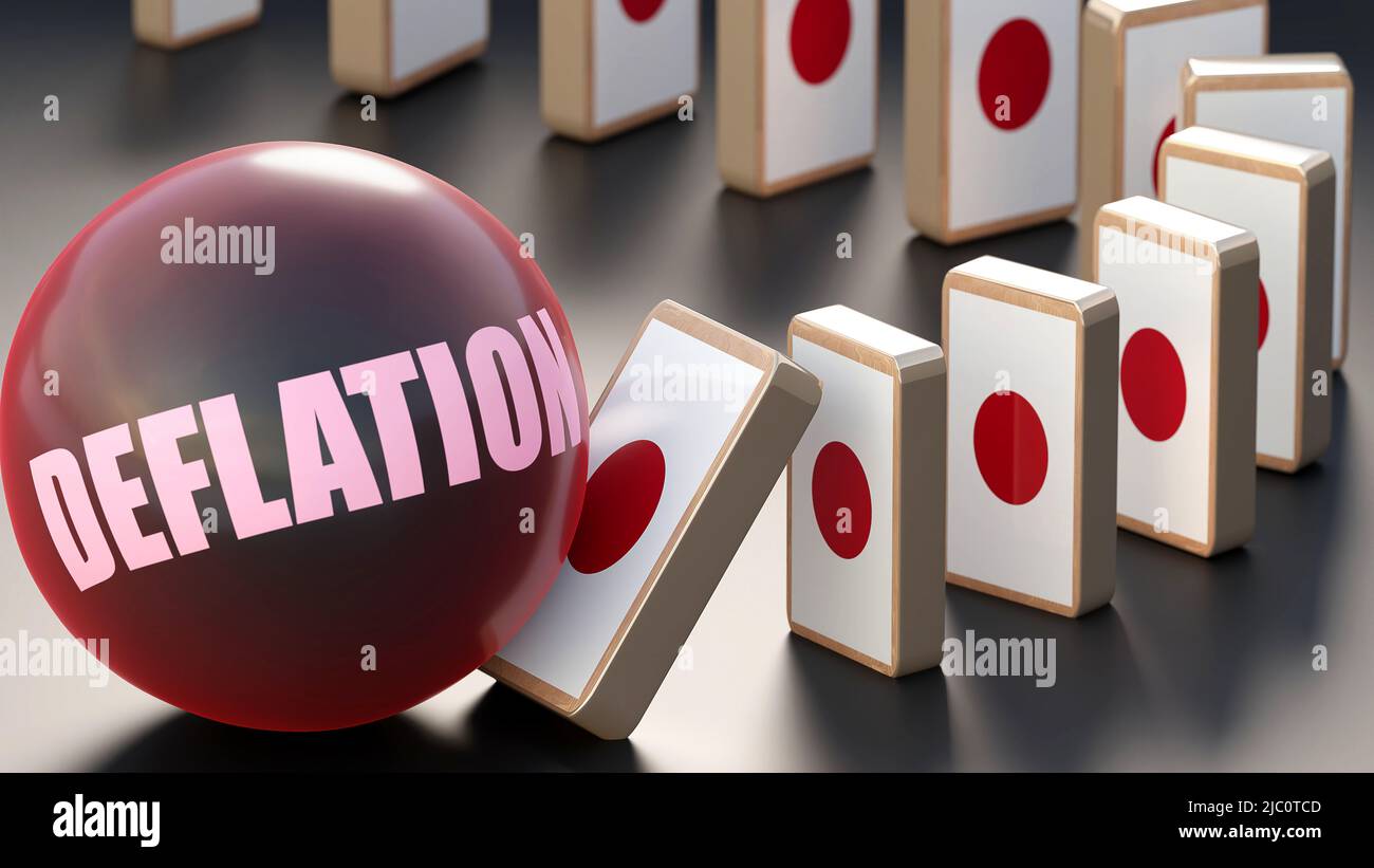 Japan and deflation, causing a national problem and a falling economy ...