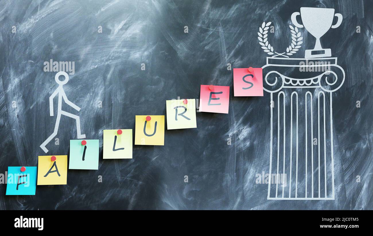 Failures make steps to success hi-res stock photography and images - Alamy
