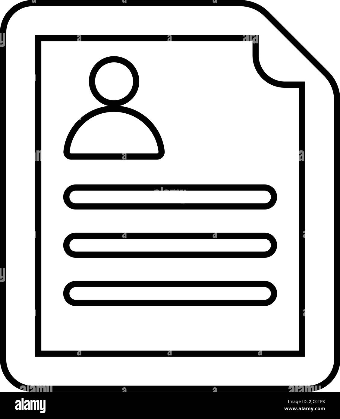 Candidates, resume, job application icon is isolated on white ...