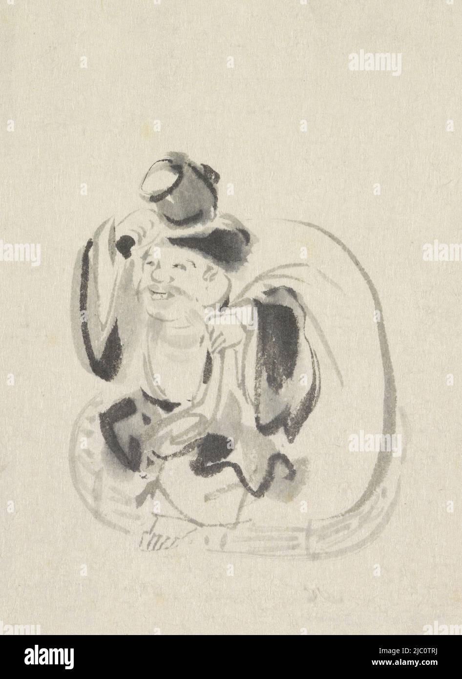 The Japanese god of fortune Daikoku with his fixed attributes the ...