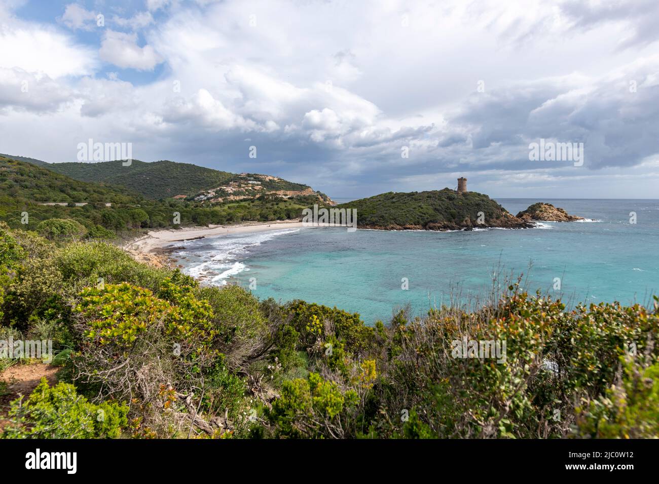 Scenic view of The Tower of Fautea or Torra di Fautea (32 metres, 105 ...