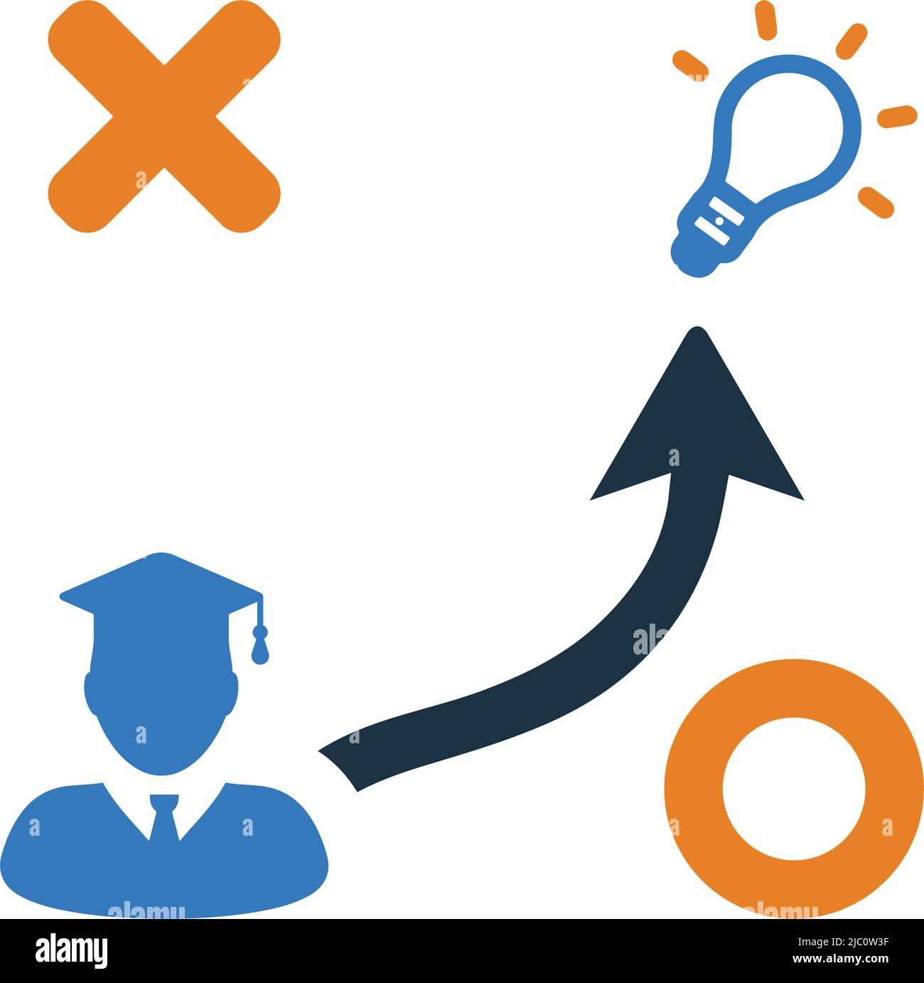 Solution, strategy icon is isolated on white background. Use for ...