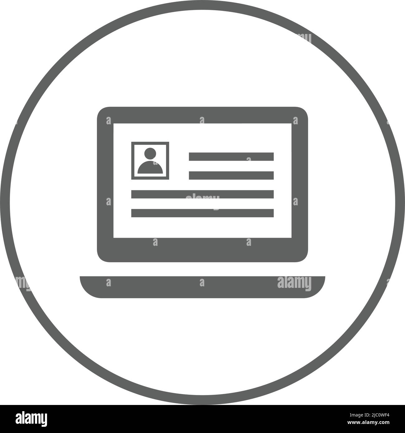 Profile icon for websites Black and White Stock Photos & Images - Alamy