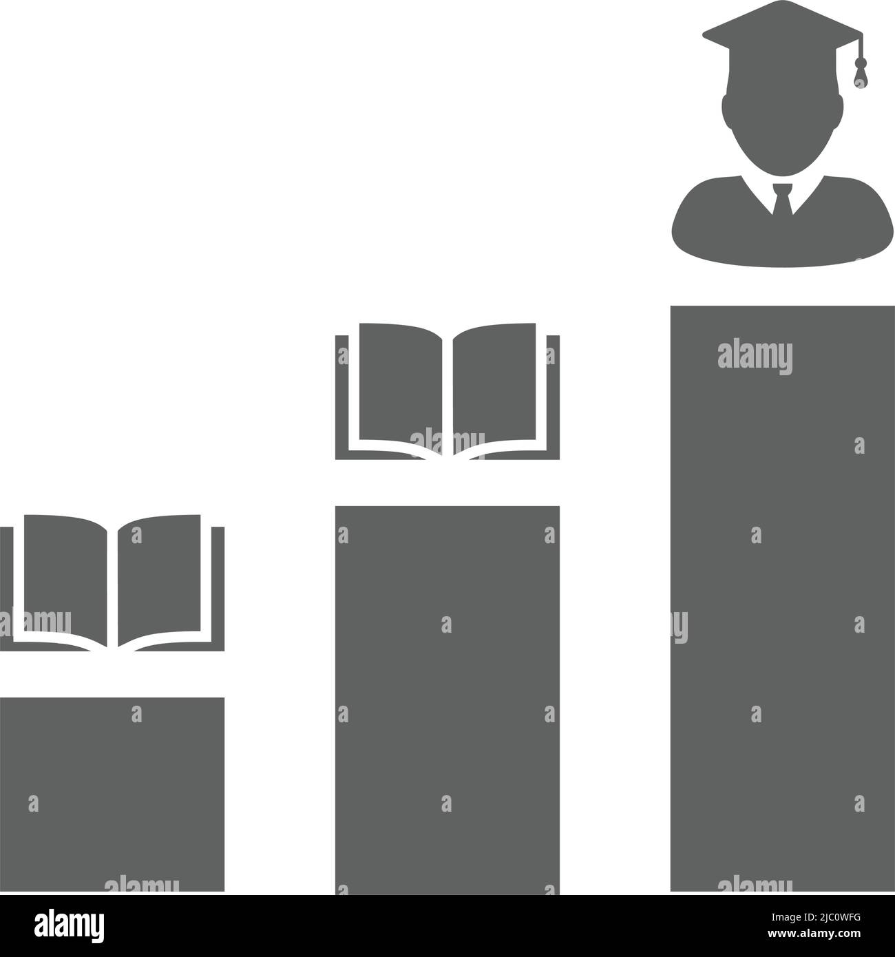 Career, education, growth icon is isolated on white background. Use for ...