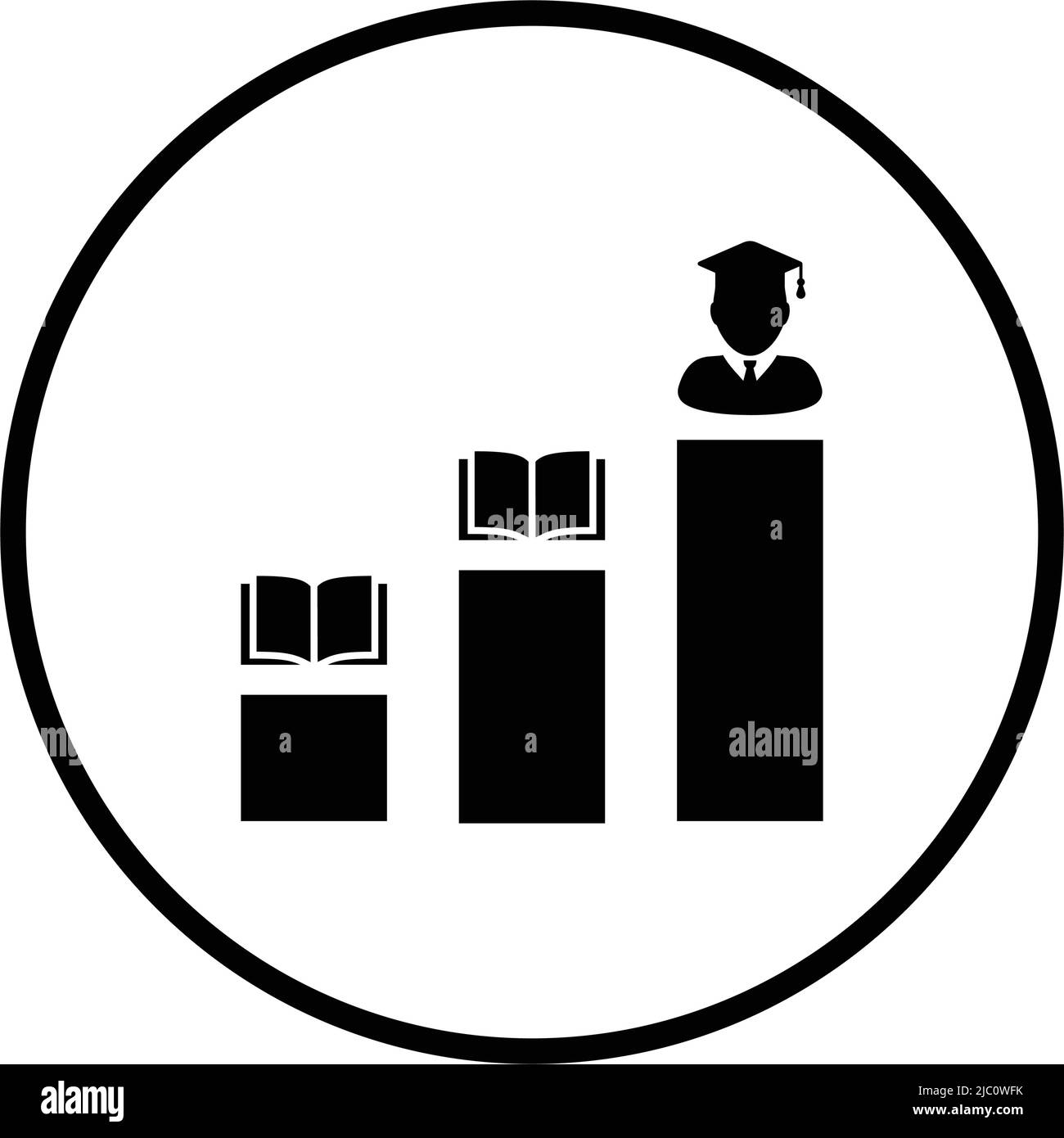 Career, education, growth icon is isolated on white background. Use for ...