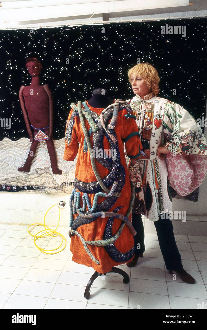Artist Poly Hope in her studio 1979 Stock Photo - Alamy