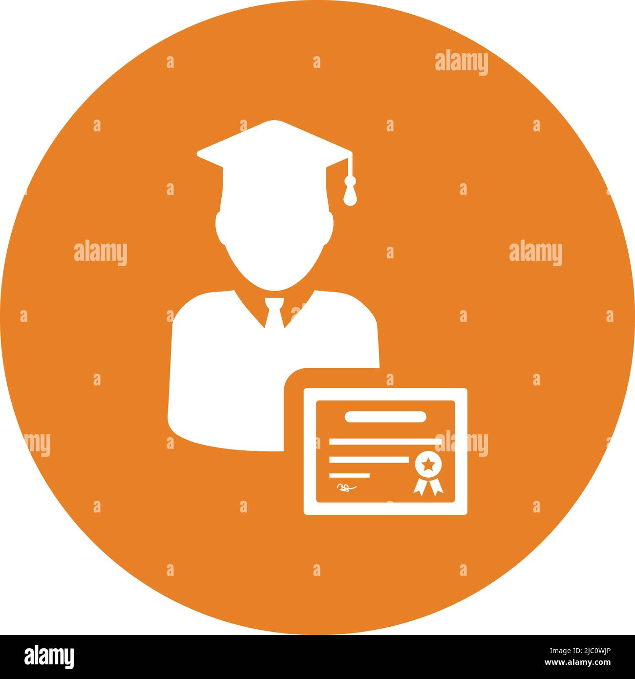 Certificate, diploma, degree icon is isolated on white background. Use ...