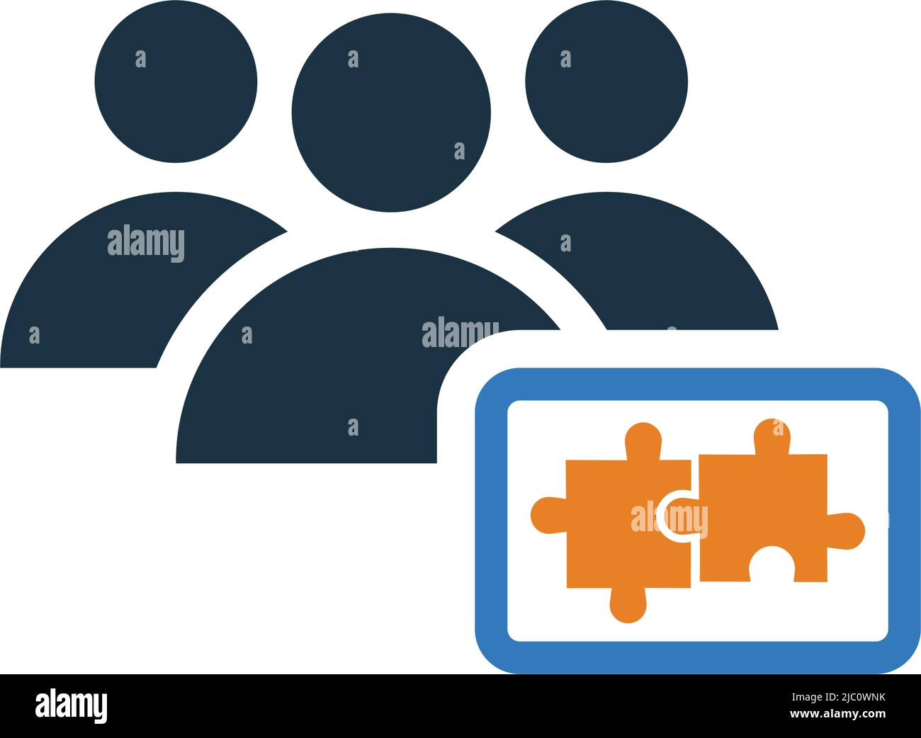 Puzzle, strategy, teamwork icon - Simple editable vector EPS file Stock ...