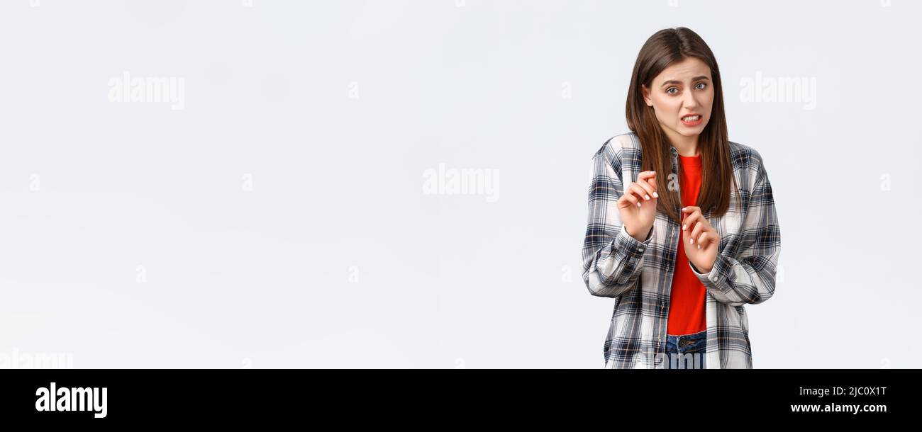 Lifestyle, different emotions, leisure activities concept. Ew gross ...